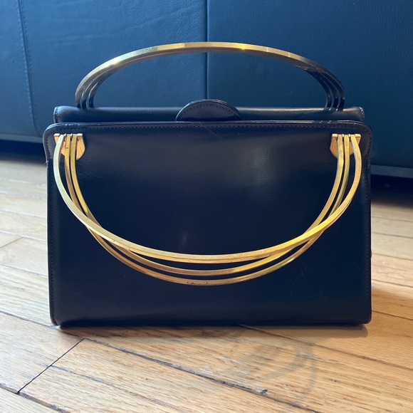 block | Bags | Vintage Faux Leather Art Deco Box Bag | Poshmark